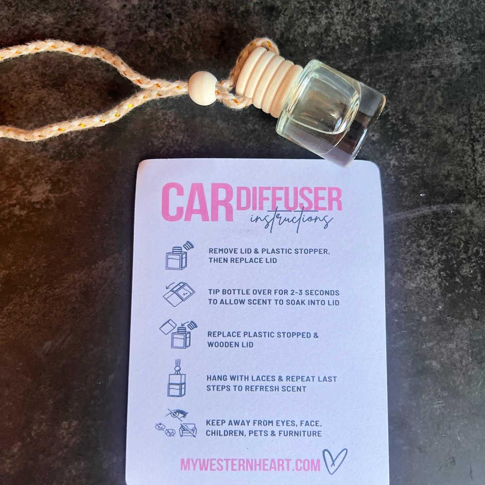 Car Air Fragrance Oil Diffuser Nag Champa Hippie Cowgirl